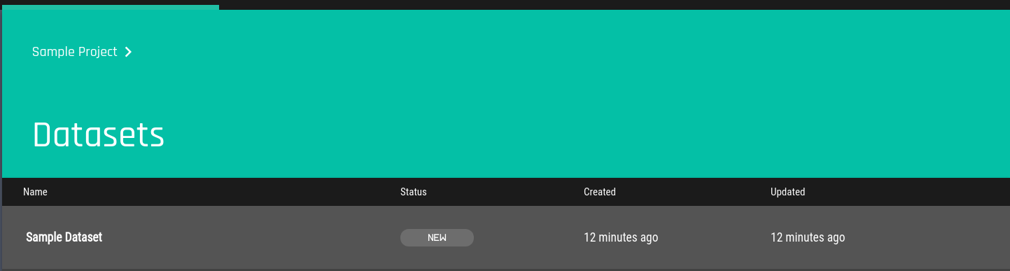 Dataset - AI & Analytics Engine Documentation