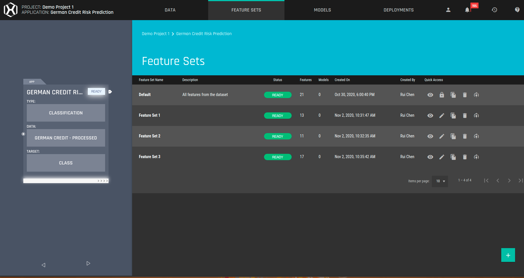 Feature Set - AI & Analytics Engine Documentation