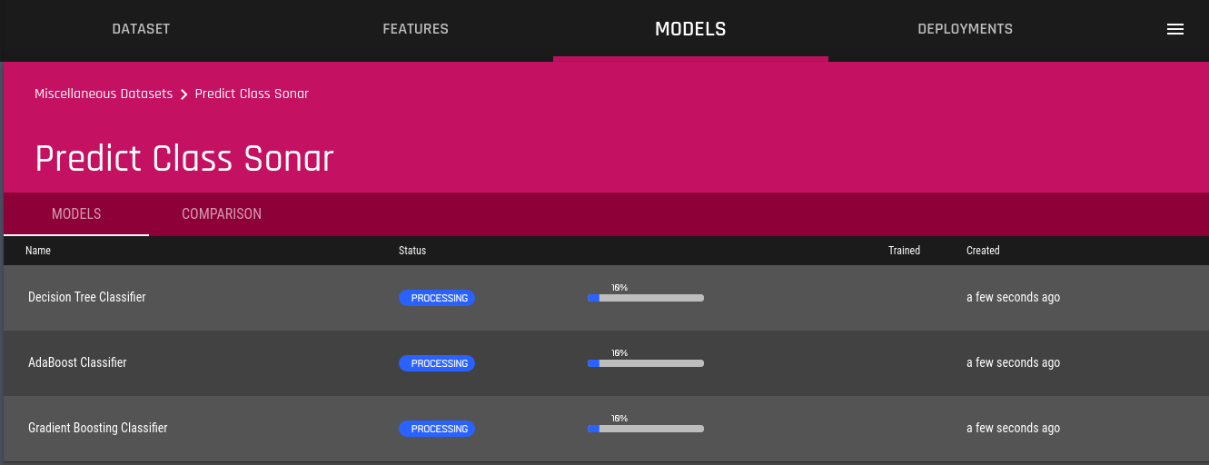 Training models - AI & Analytics Engine Documentation