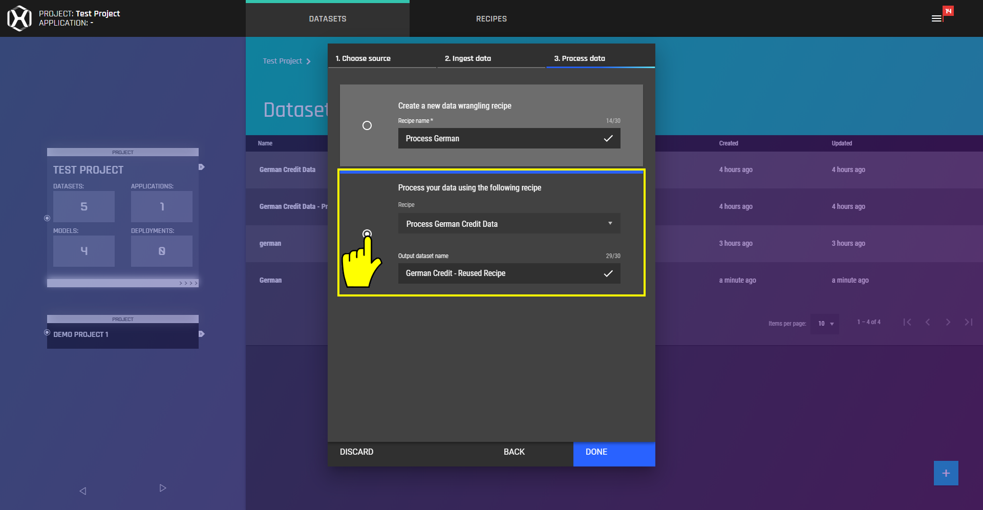 Using The Data Preparation Module Ai And Analytics Engine Documentation