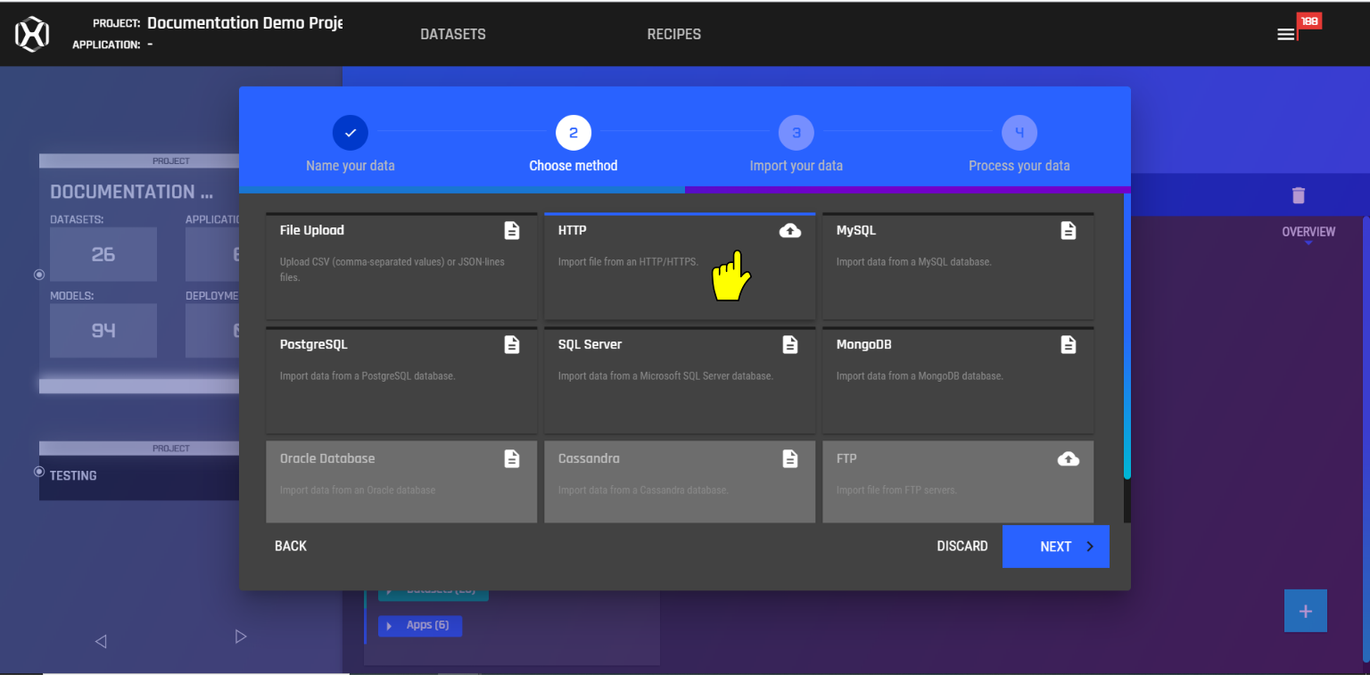 Importing Data - AI & Analytics Engine Documentation